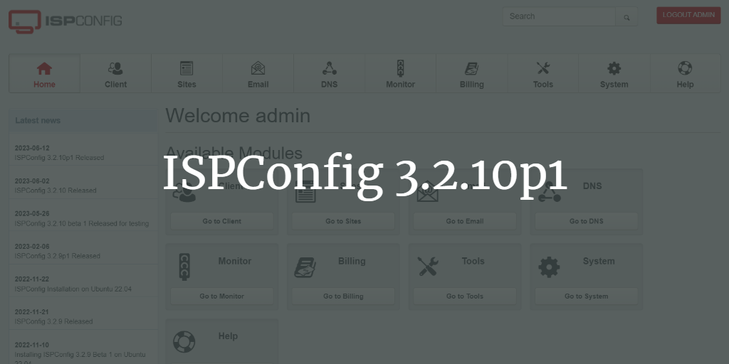 ISPConfig 3.2.10p1 Released - ISPConfig