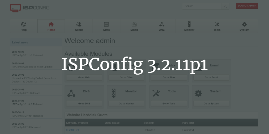 ISPConfig 3.2.11p1 Released - ISPConfig